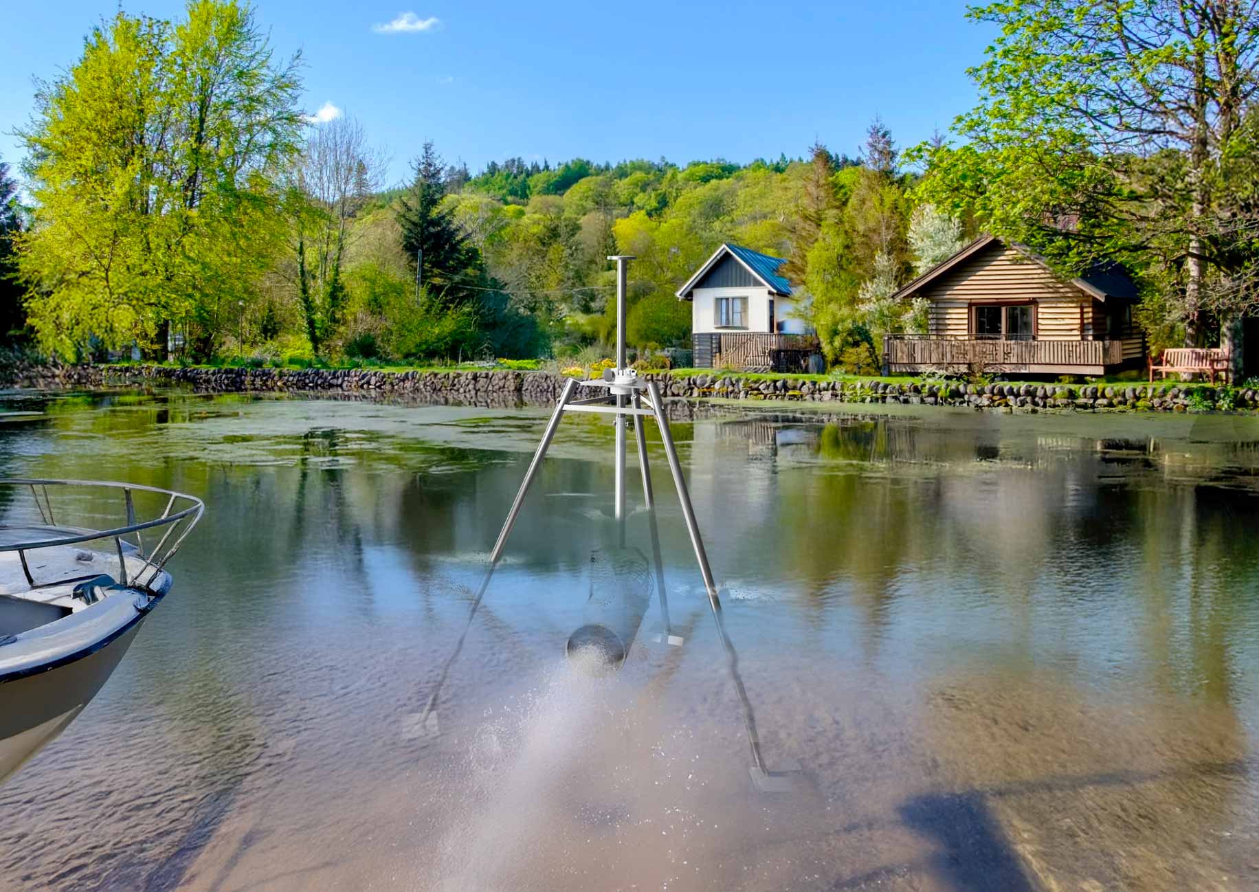 Order Now! AquaSweep Max Muck Mover for Large Ponds | Scott Aerator