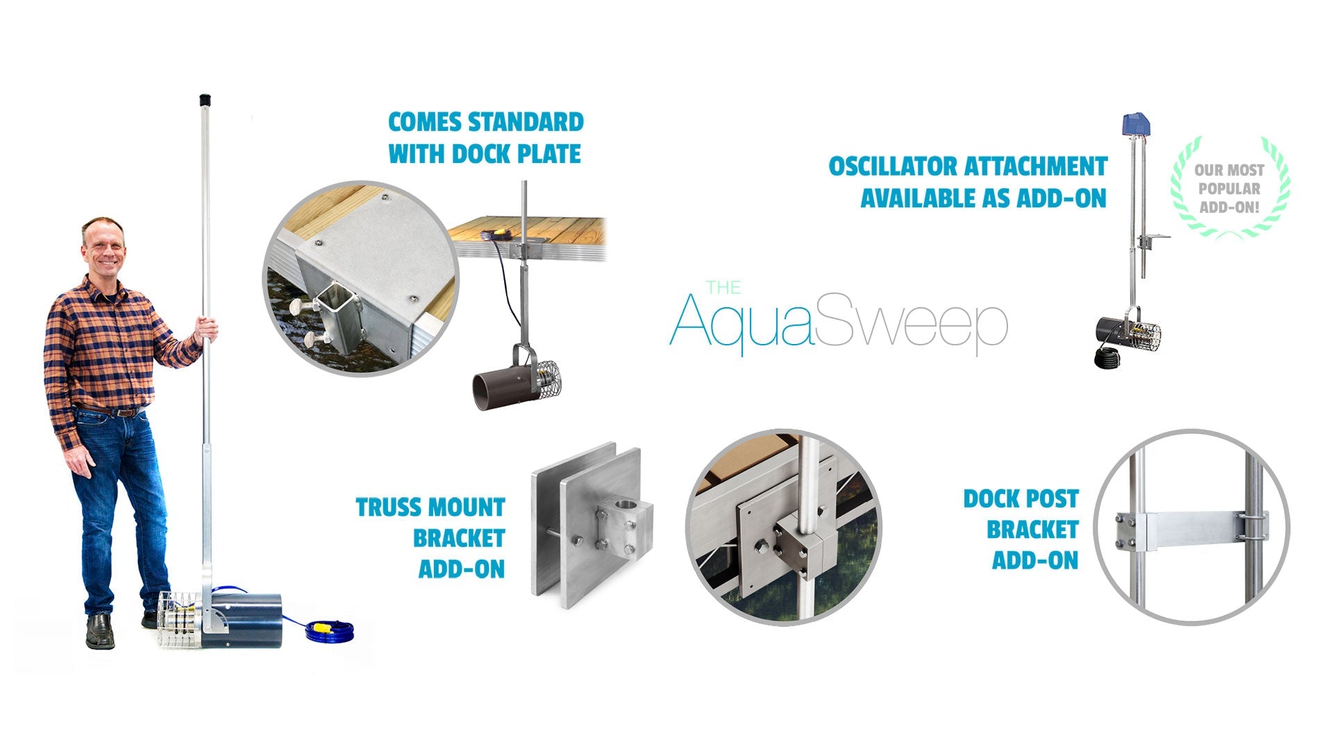 Dock Mount Aquasweep | Scott Aerator Company LLC