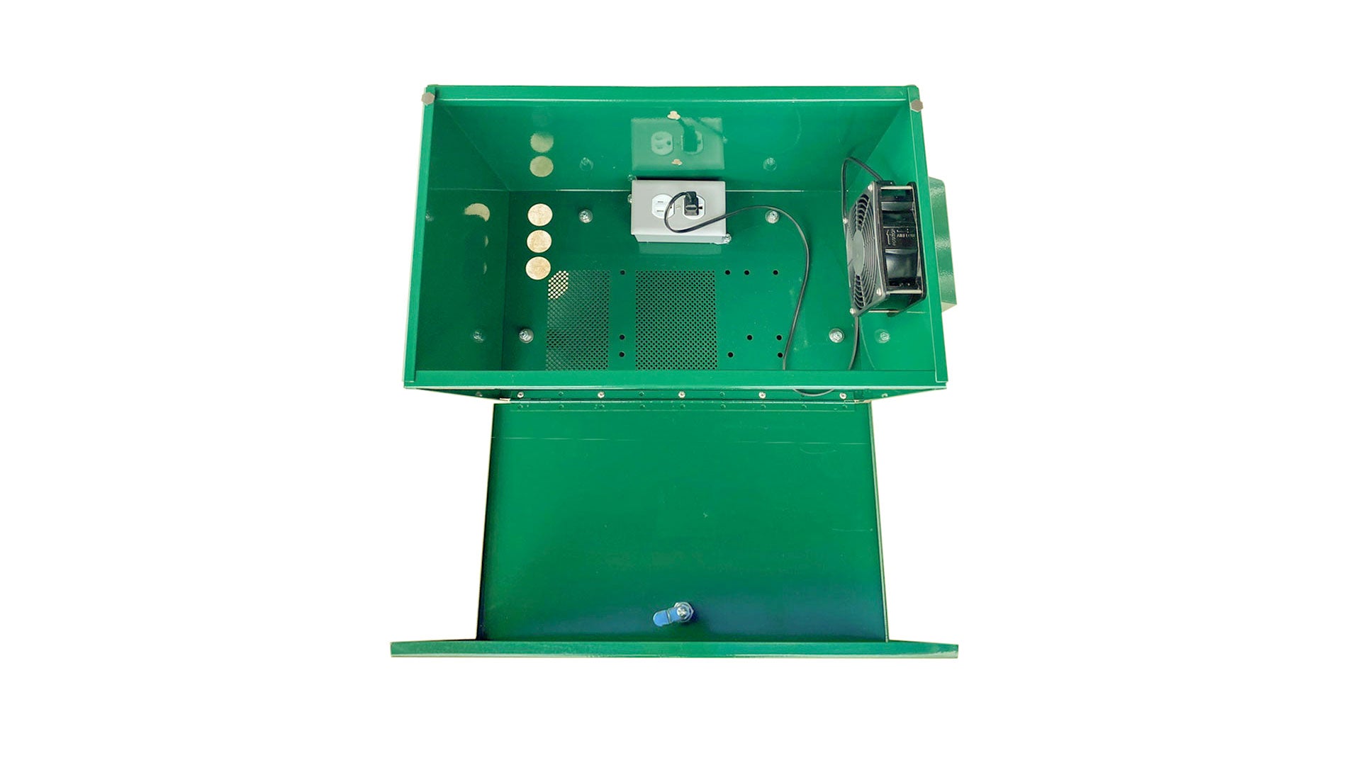 Steel Compressor Cabinet With Fan & Ground Base | Scott Aerator Company LLC
